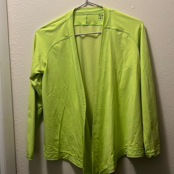 Title nine | Sweaters | Title Nine Open Front Mesh Back Cardigan Neon ...